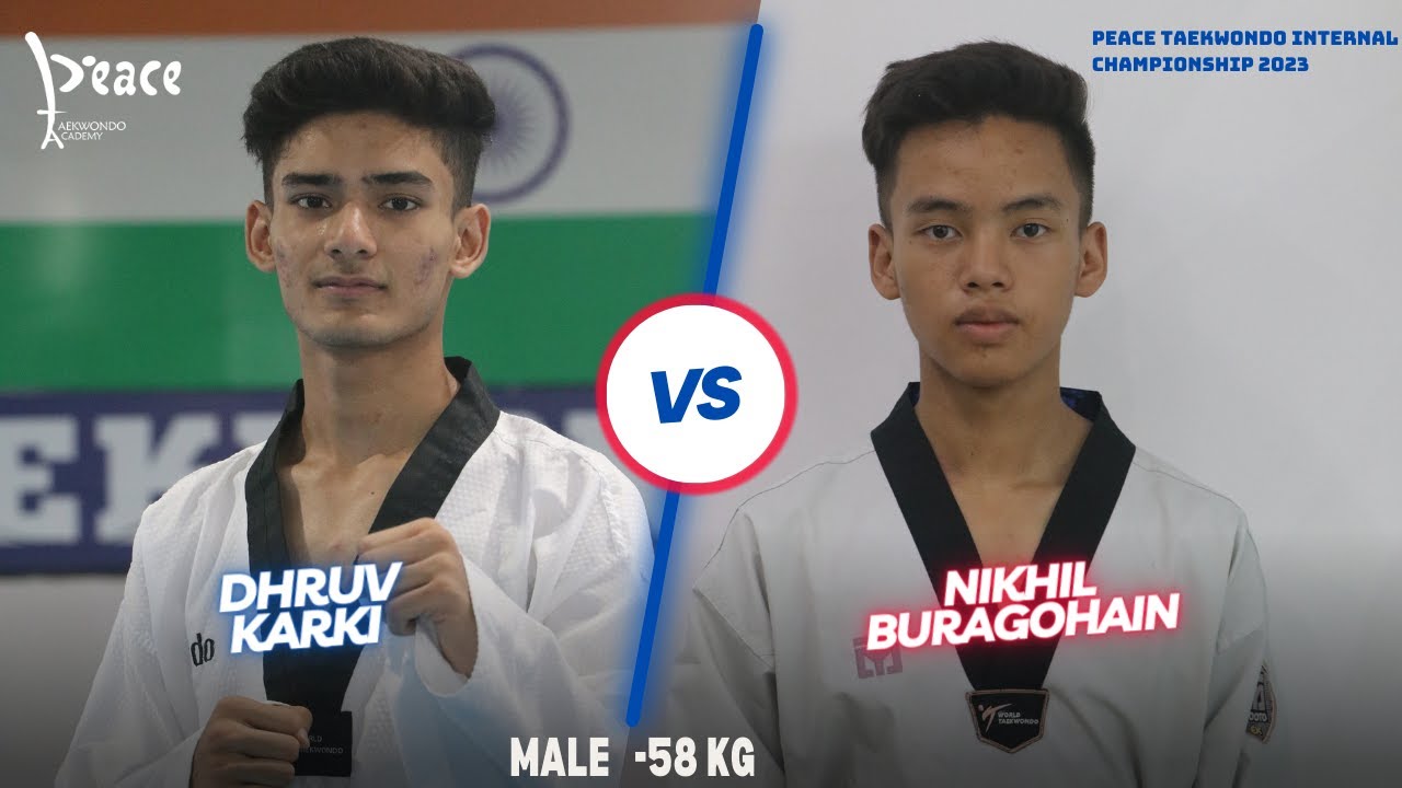 Dhruv Kark (Blue) vs Nikhil (Red) semifinal -58KG Male - Peace ...