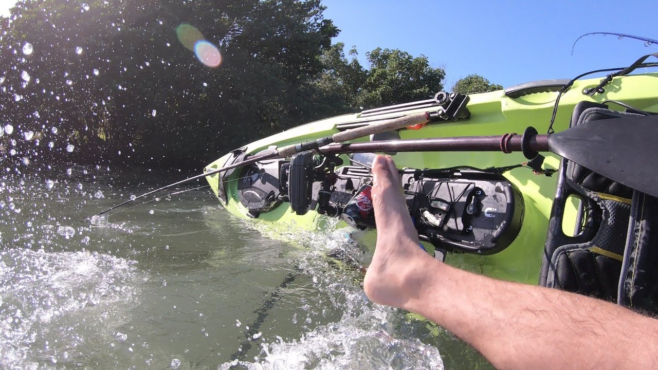 DO NOT TRY THIS on a narrow fishing kayak like this Ocean Kayak Trident ...