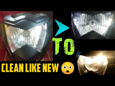 How To Restore motorcycle headlight like NEW || Easily Remove Dirt and ...