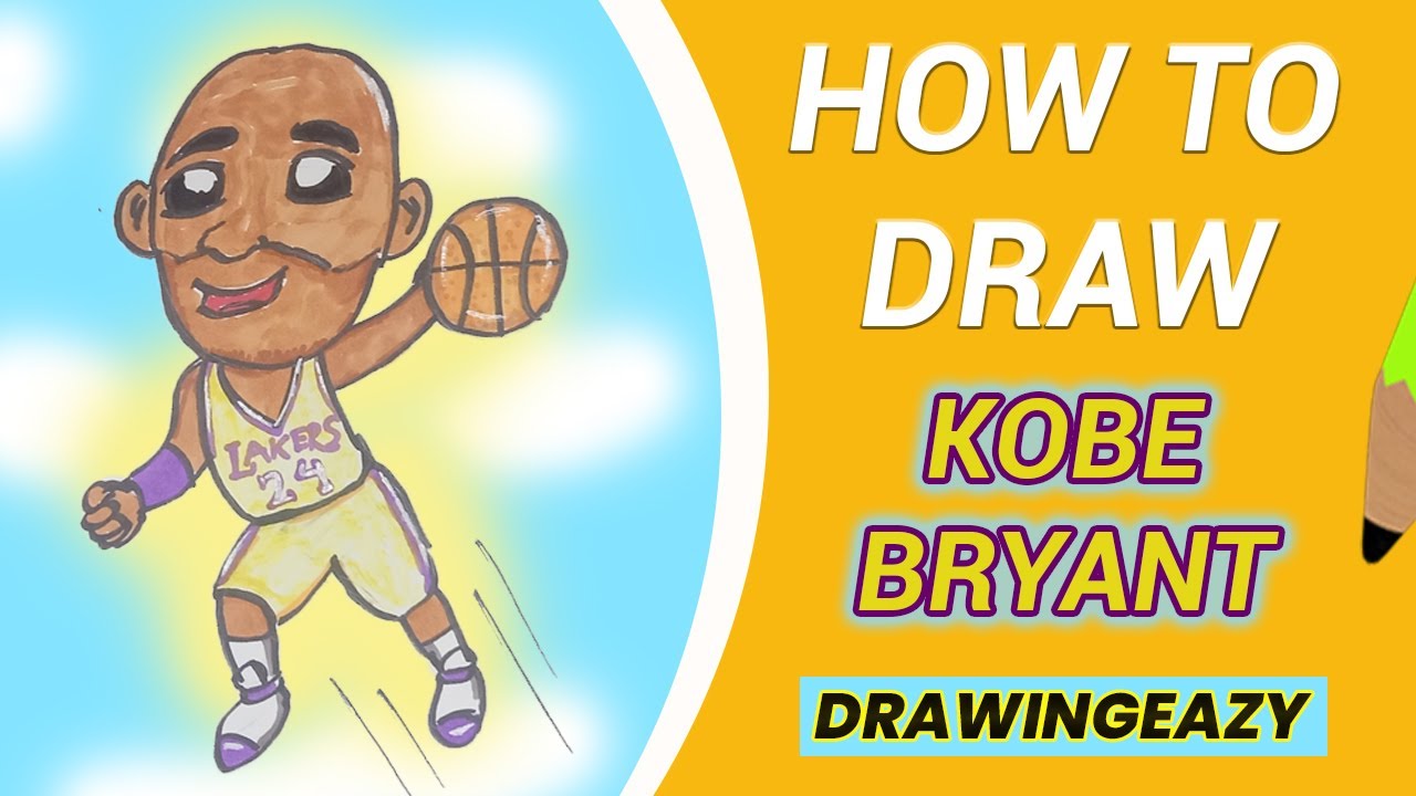 How to Draw Kobe Bryant in Chibi style | Easy Drawing Tutorial for Kids ...