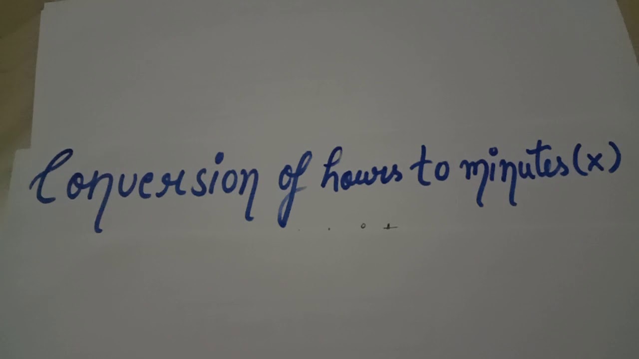 Class 4 Maths Topic :- Time Conversion - YouTube