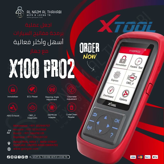 XTOOL X100 Pro2 Auto Key Programmer with EEPROM Adapter Lifetime Free ...