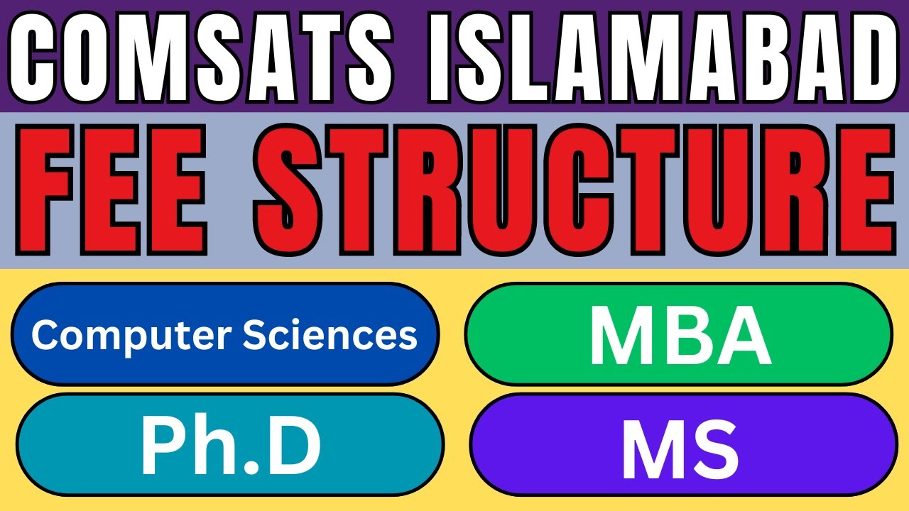 Comsats Islamabad Fee Structure 2024 for Computer Sciences, MBA Program ...