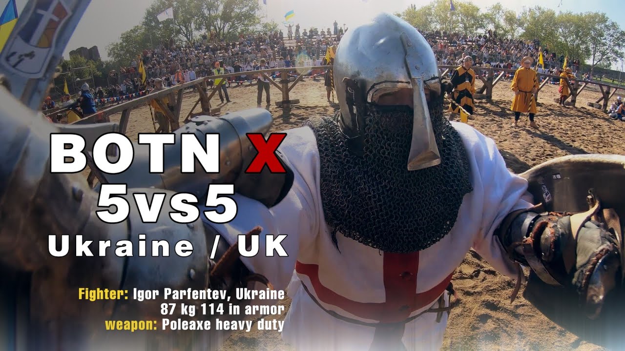 Buhurt Tech TV GoPro | BOTN X 5vs5 UK vs Ukraine 60fps - YouTube