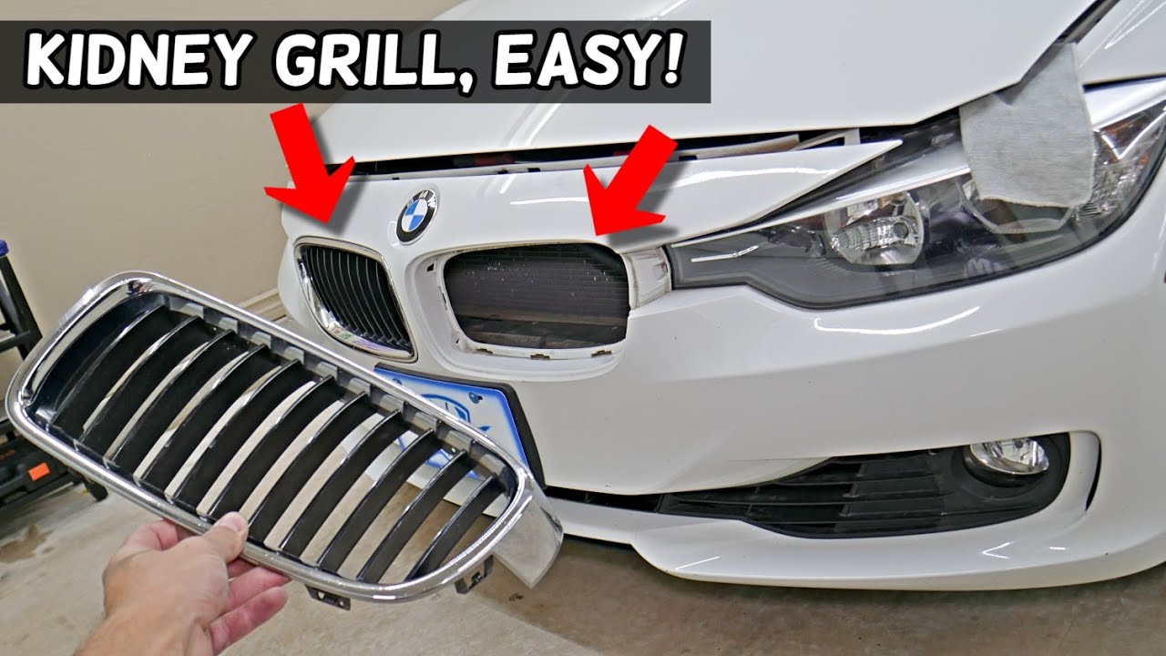 BMW FRONT GRILL BUMPER KIDNEY REMOVAL REPLACEMENT BMW F30 F31 328i 320i 335i 316i 318i 316d 318d ...
