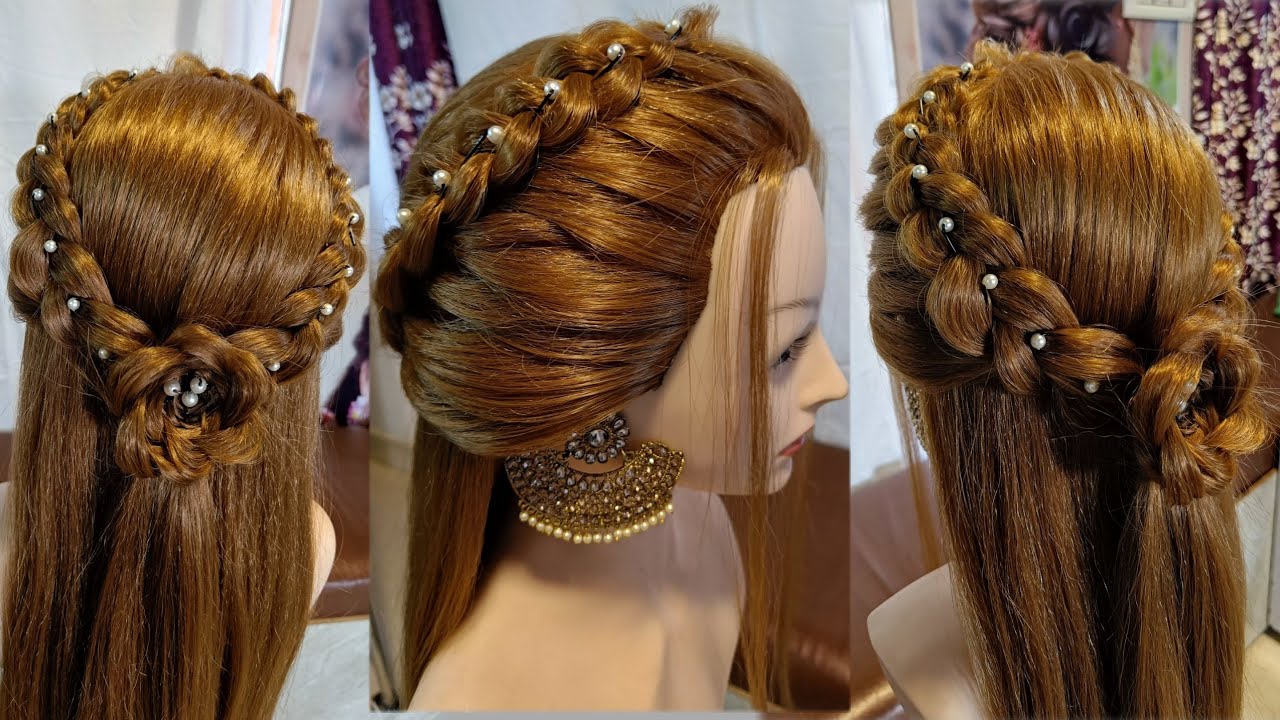 Super Easy Open Hairstyle For Eid spacial | wedding Hairstyle # ...