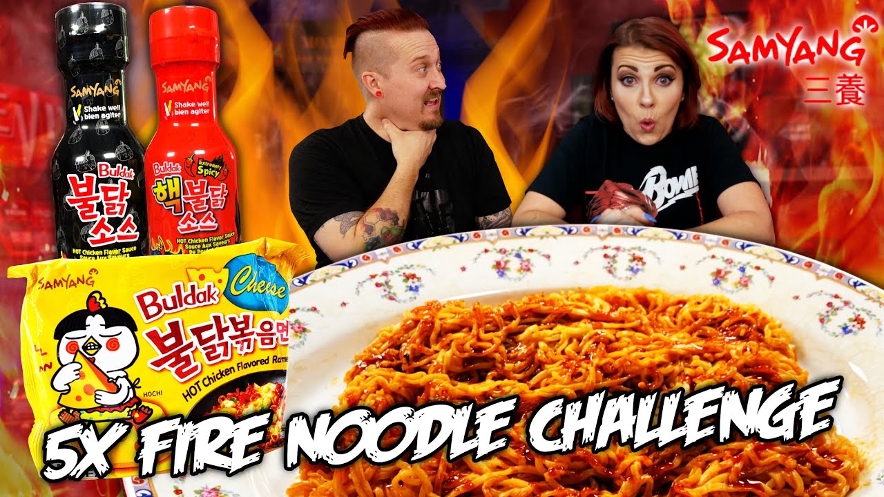 5X Samyang Buldak Fire Noodle Challenge! - YouTube