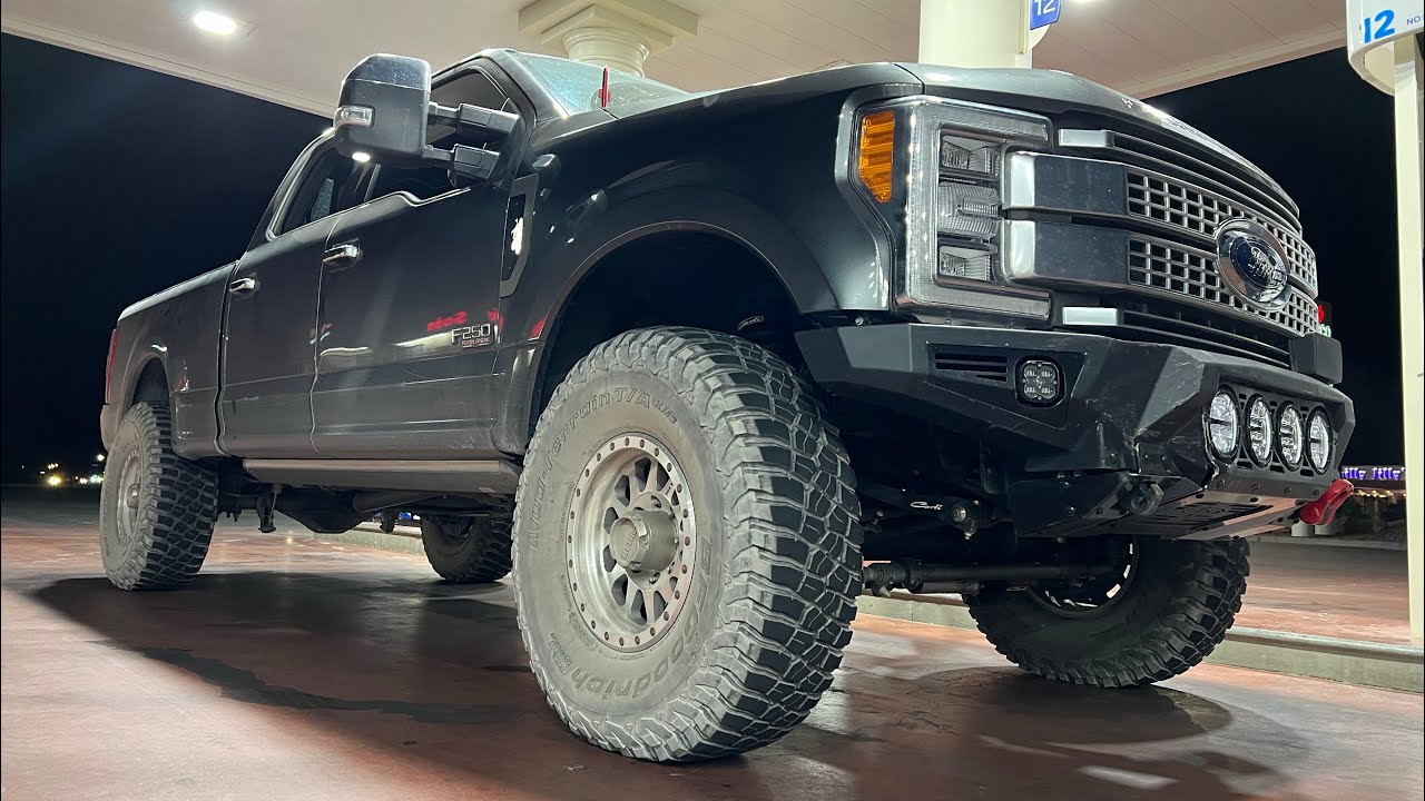 2017 F-250 Powerstroke w/ Carli Suspension (Night Drive Dash POV) - YouTube