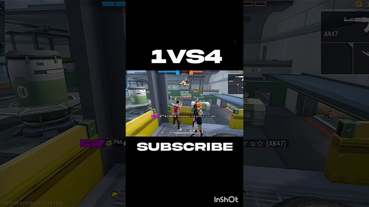 CAN I CLUTCH 1VS4 WITH AK47🤯NEXT LVL GAMEPLAY🥵WAIT FOR END🥶 #shortfeed# ...