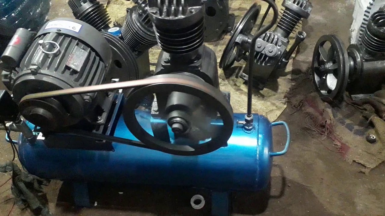 Portable air compressor machine made in India - YouTube