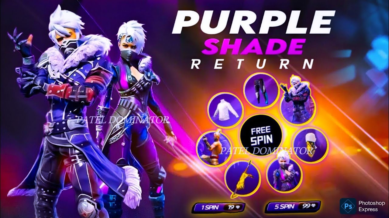 Purple Shade Bundle Return Confirm Date | Purple Shade Bundle free fire ...