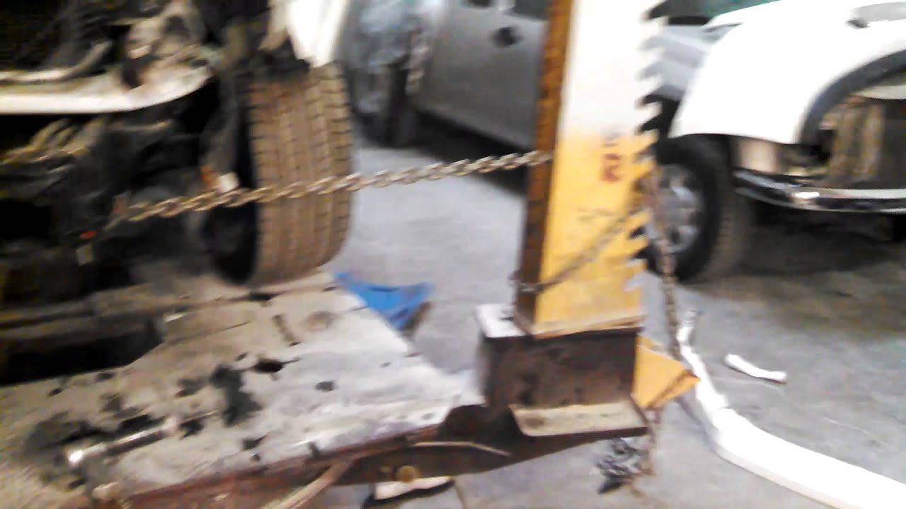 Pulling a frame horn 2012 F150 - YouTube