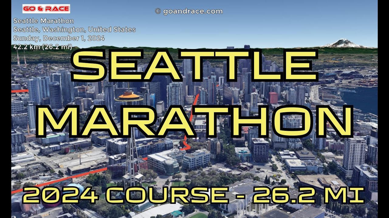 Seattle Marathon (2024): fly over the marathon course! Video of the ...