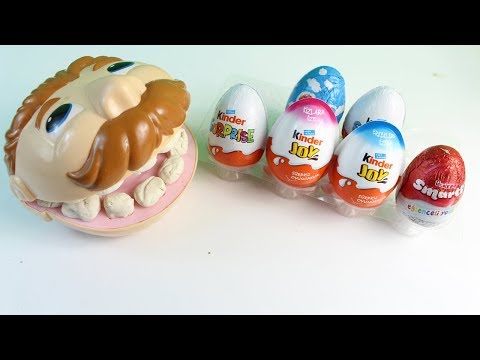 Play Doh Büyük Diş Amca Kinder Joy Yumurta Kinder Sürpriz Ozmo Yumurta Yiyor Play Doh Dişçi
