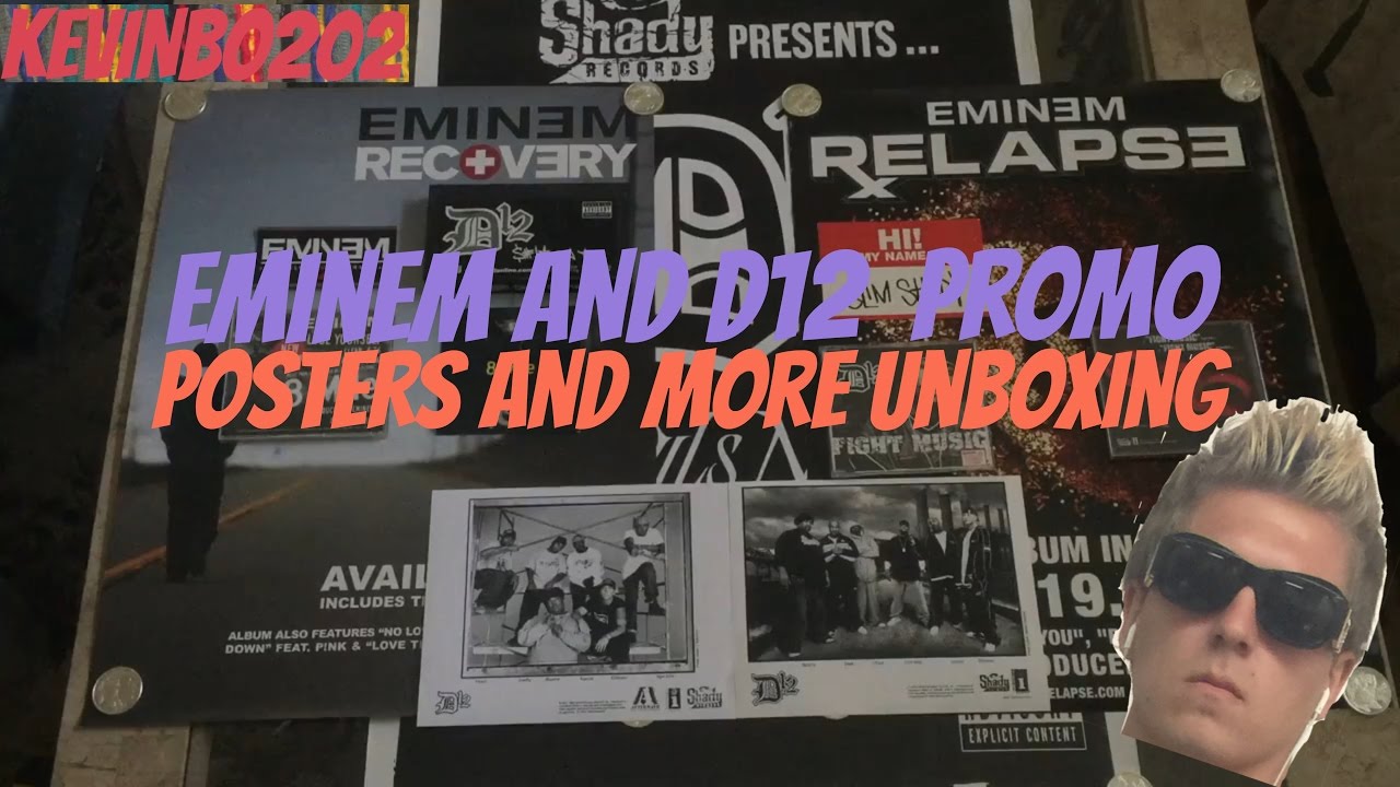 Eminem and D12 Promo Posters and MORE Unboxing - YouTube