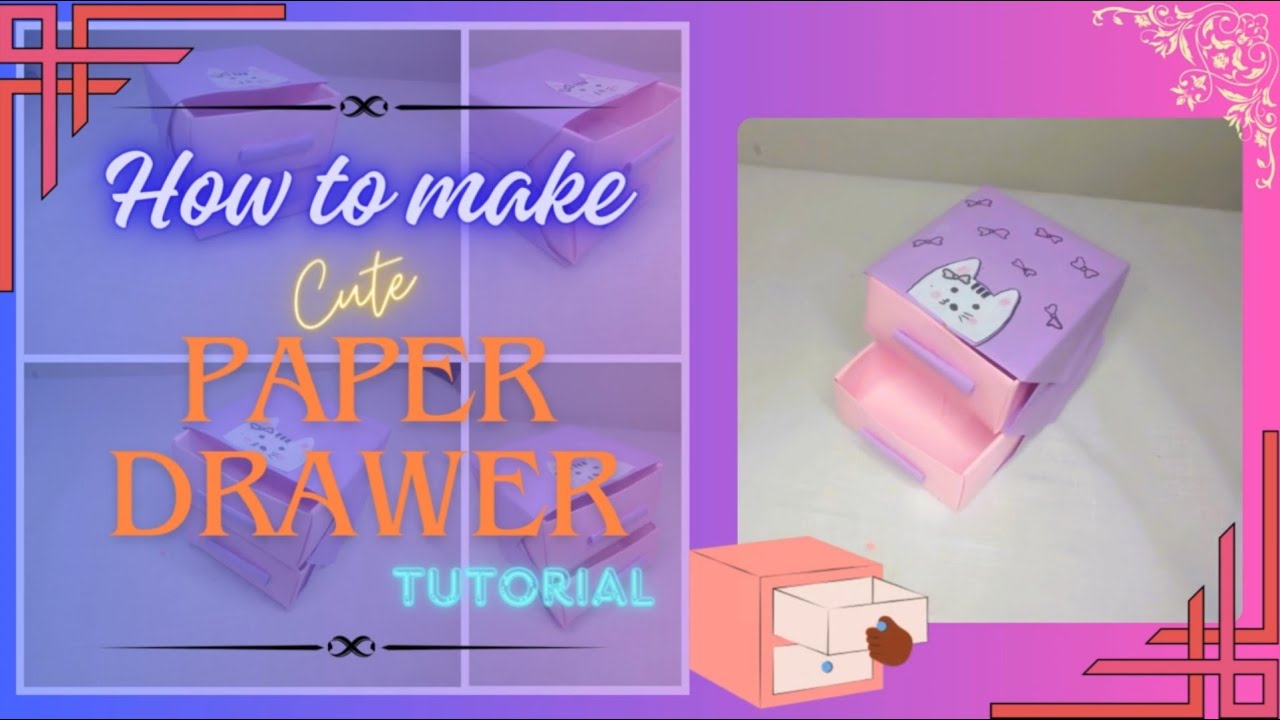 How to make Mini Paper Drawers #trendingvideo #papercraft #origamipaper ...
