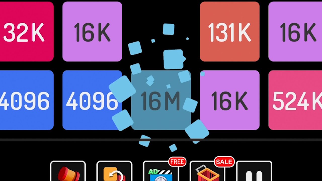 2248 Number Puzzle – 16M block & 100,000,000 points - YouTube