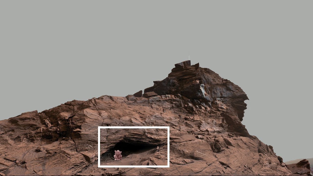 Mars Creature Cave / Strange Rock on Mars Rover Curiosity Captured ...