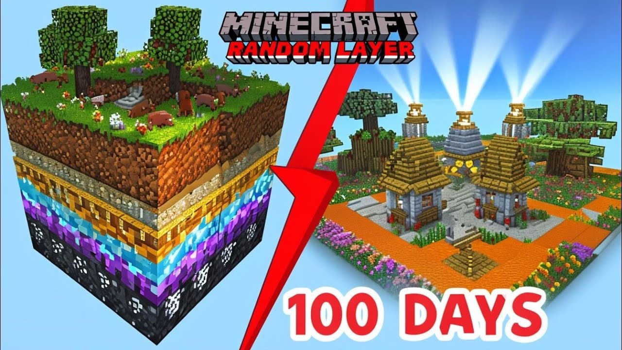 PART-1 =100 Days on RANDOM LAYER IN MINECRAFT 😱 - YouTube
