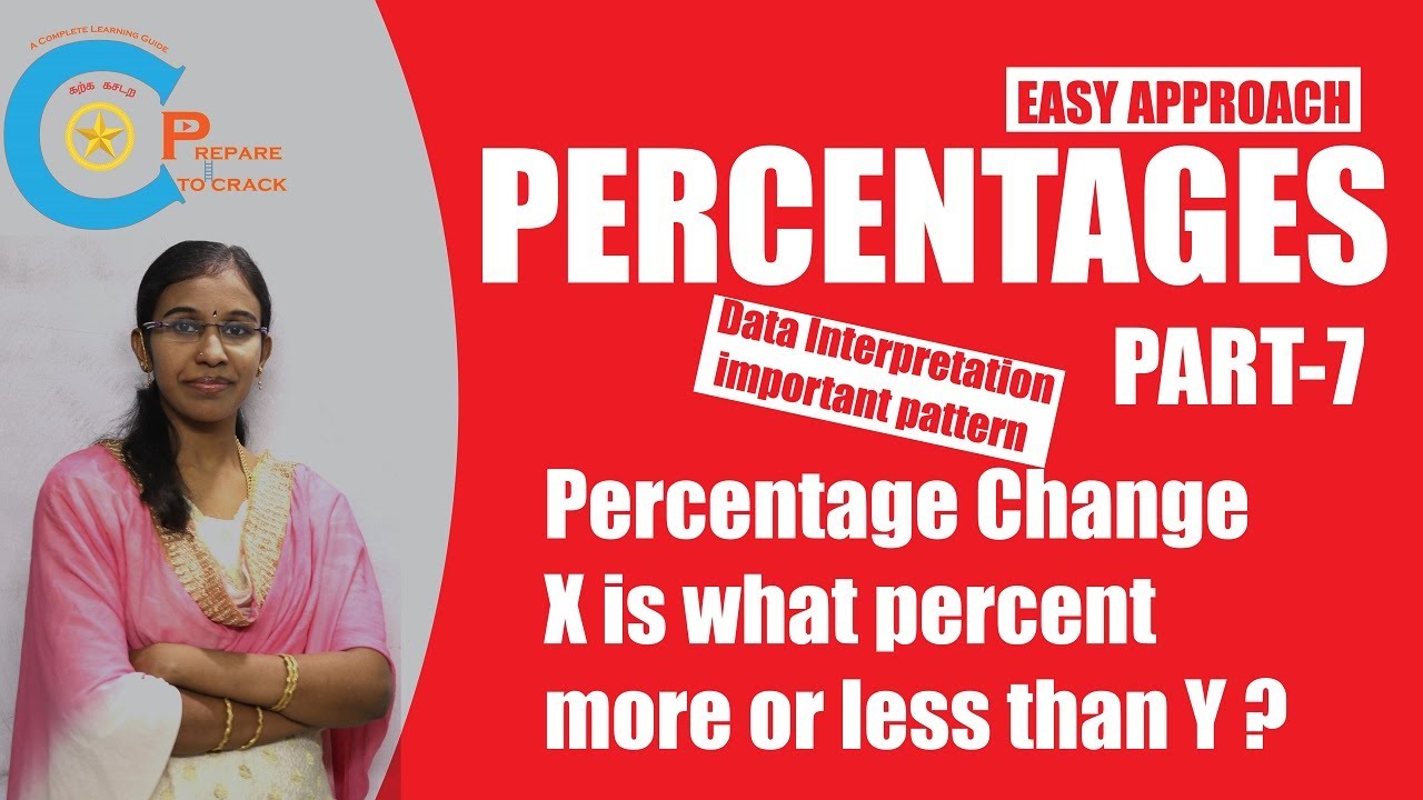 Percentage Change What percent X is more or less than Y? Part-7 - YouTube