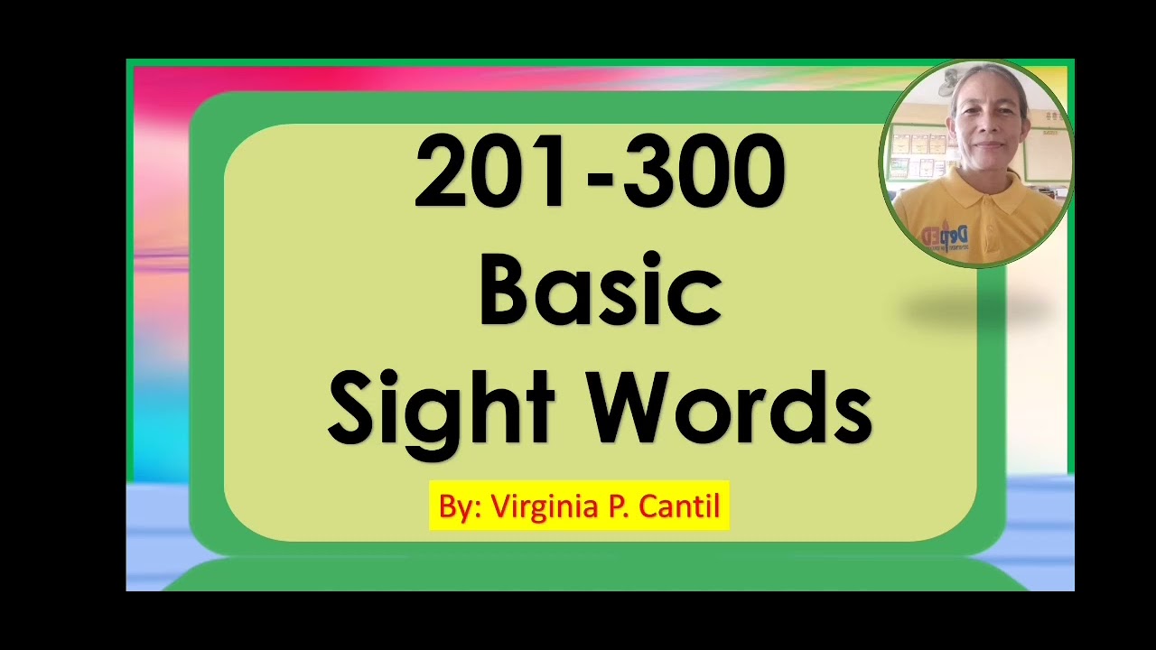Basic sight words ( 201-300) - YouTube
