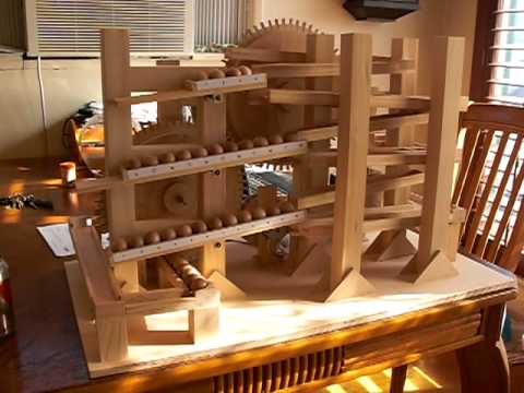 Rolling Ball Clock Built 3-28-2010 - YouTube