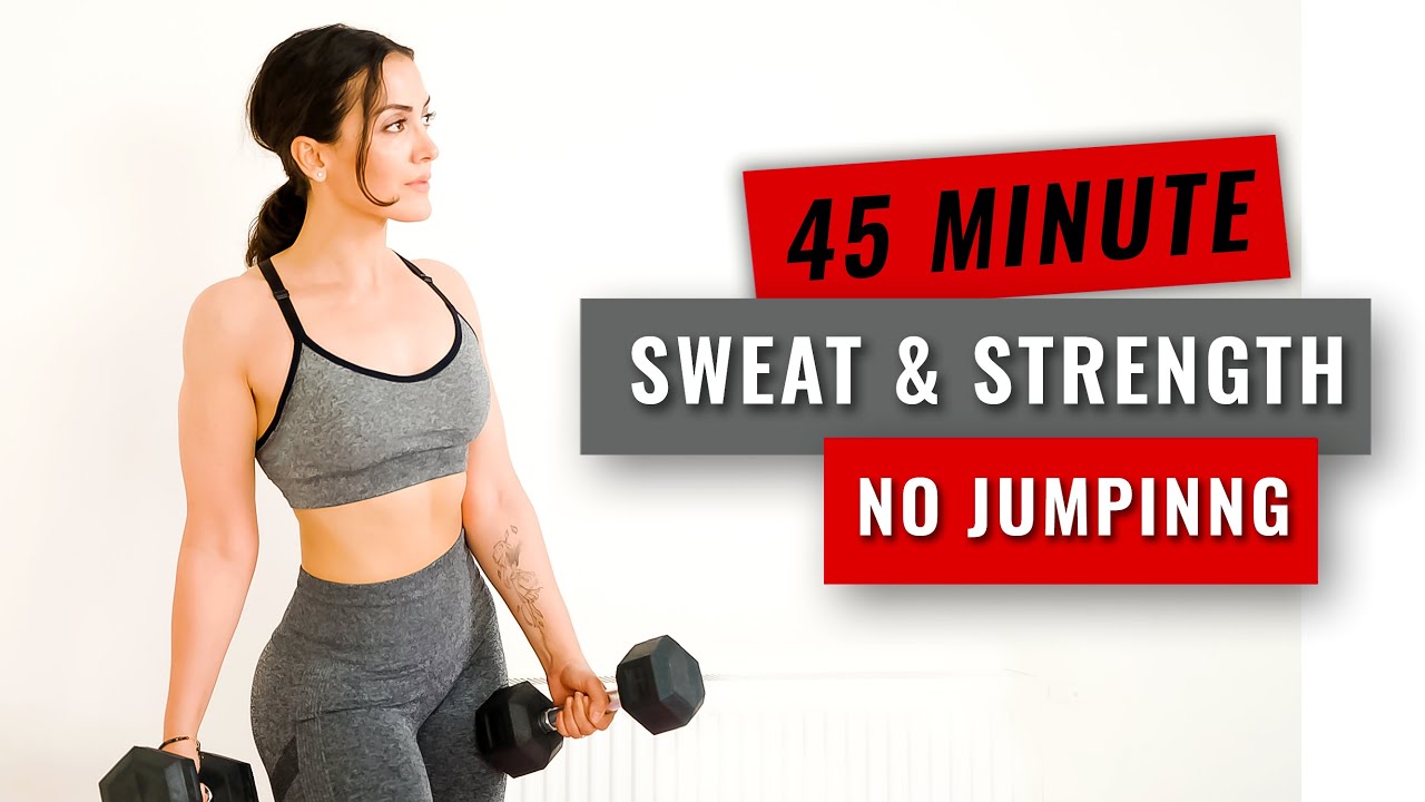 45 MIN FULL BODY TONING LOW IMPACT + TOTAL CORE Workout + Weights, No ...