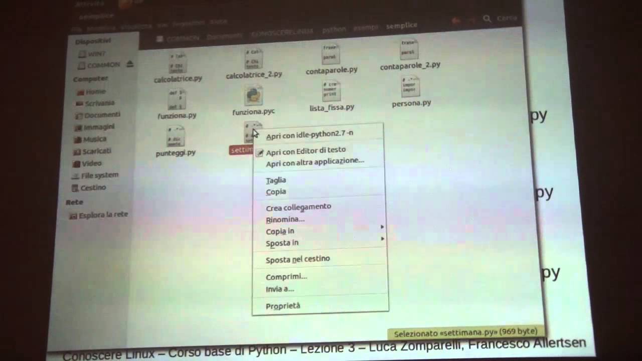 Corso base di Python - lezione 3 @ Conoscerelinux LUG Modena - YouTube
