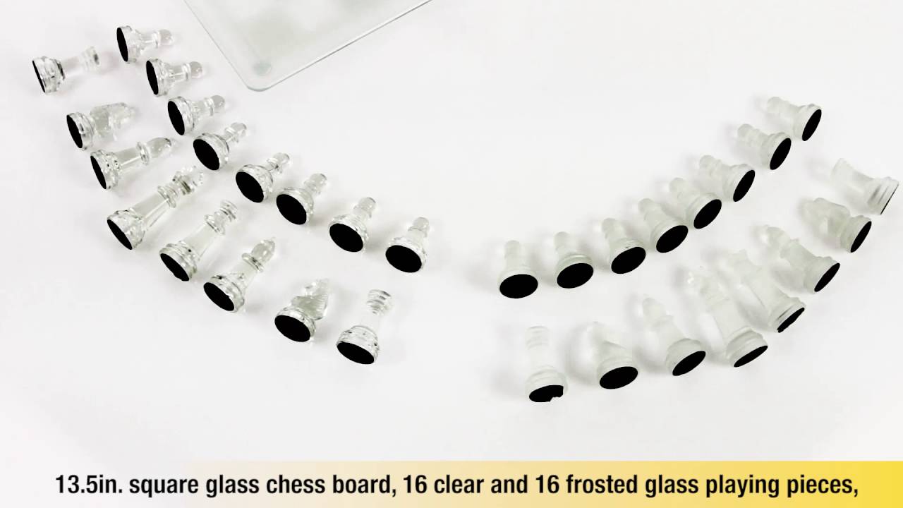 Ideal Checkmate Glass Chess Set - YouTube