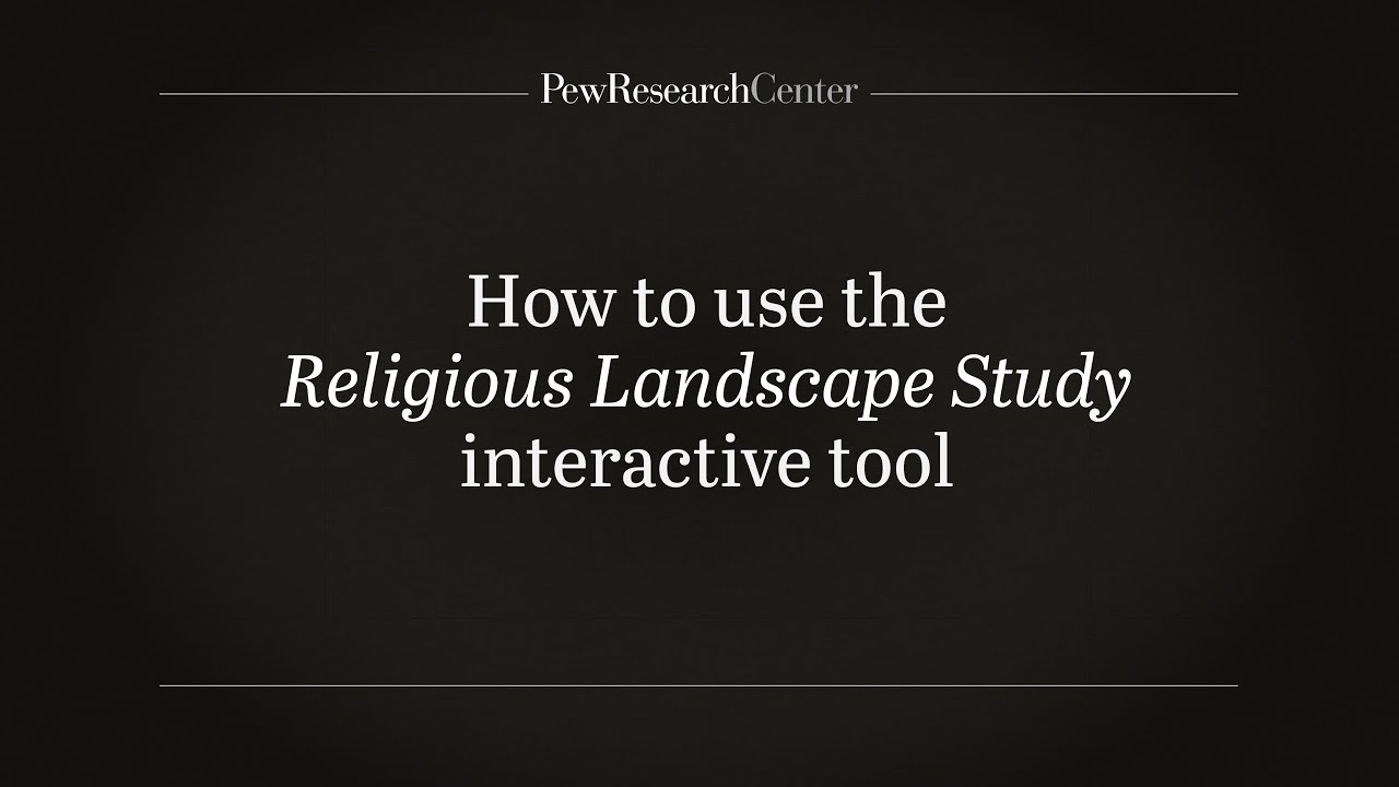 How to Use Pew Research Center's Religious Landscape Study - YouTube