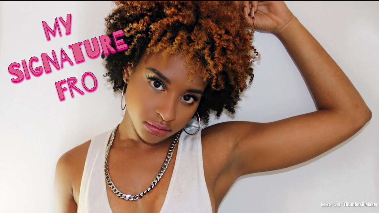 HOW TO: My Signature FRO⎮Natural Hair ⎮ft. Design Essentials - YouTube