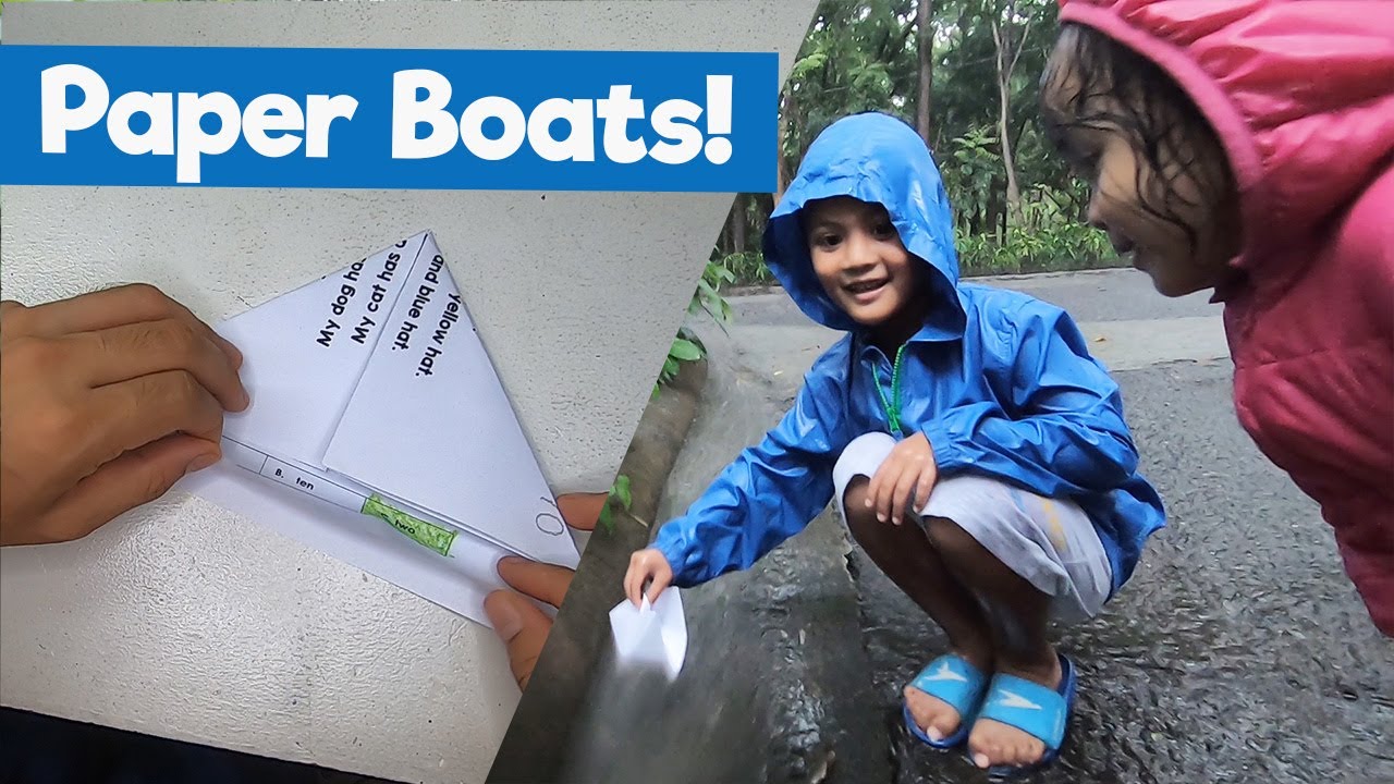 How To Make A Paper Boat And Play In The Rain - YouTube