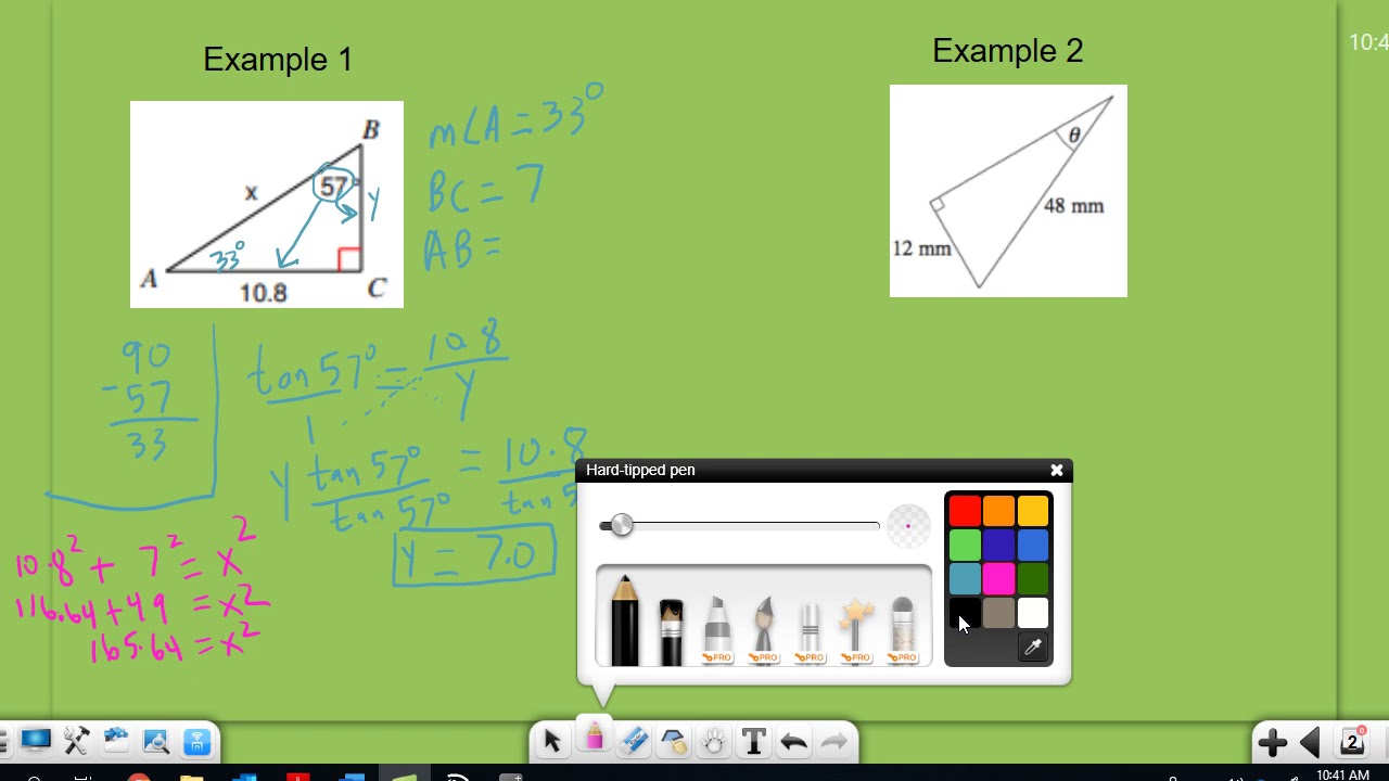 Solving Right Triangle with Trig - YouTube