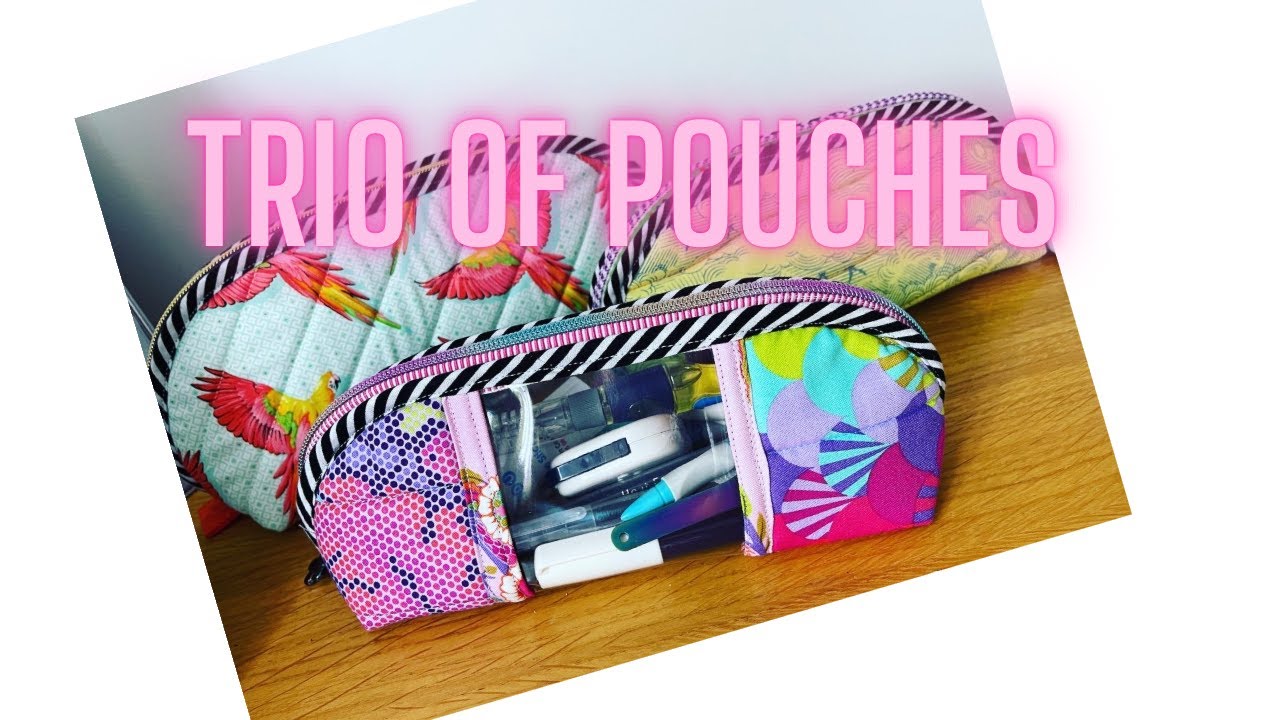 Trio Of Pouches Pattern tutorial - YouTube