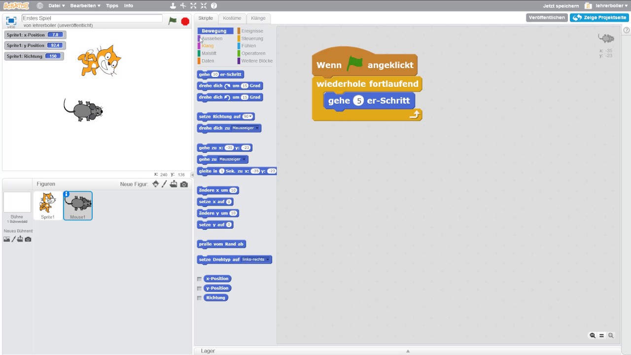 Scratch - Zweite Figur - YouTube