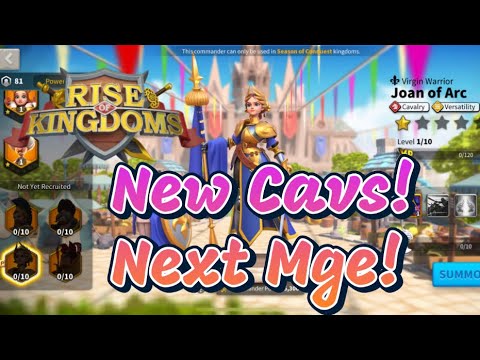 New Cavalry Commanders next Mge! Rise of Kingdoms - YouTube