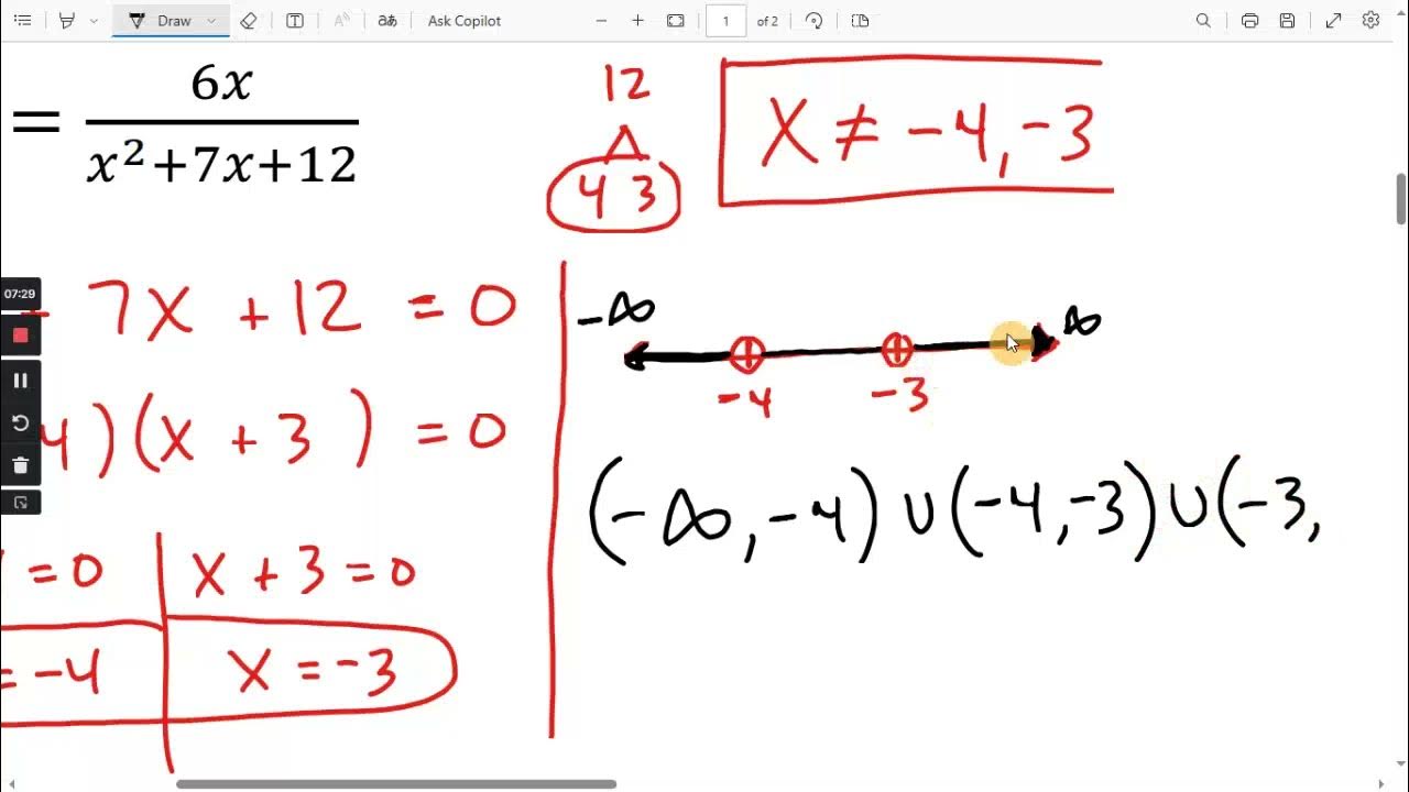 Finding Domain Algebraically : Part 1 - YouTube