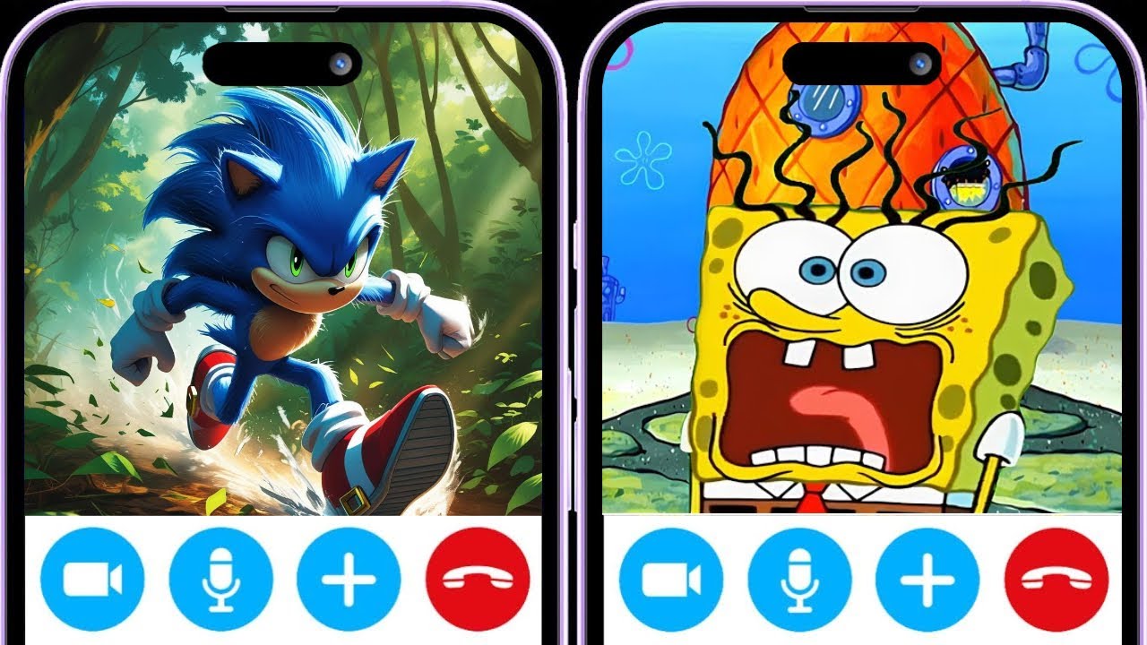 CHAOS - SHIN SONIC TAPES SCARED SPONGEBOB SCARY CALL! - YouTube