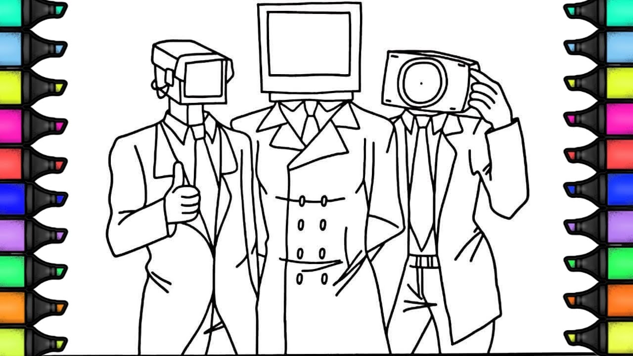 How to Color TITAN TV MAN / Painting Camera man / Skibidi Toilet - YouTube