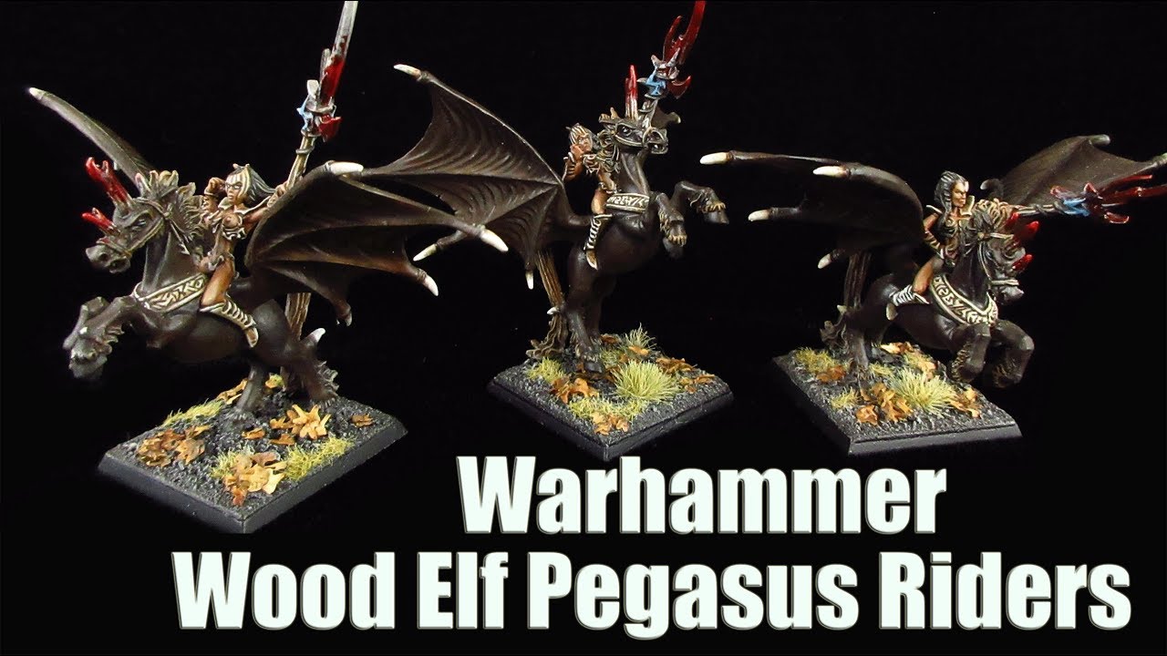 Warhammer Wood Elf Pegasus Riders 360° (used as Warhawks) - YouTube
