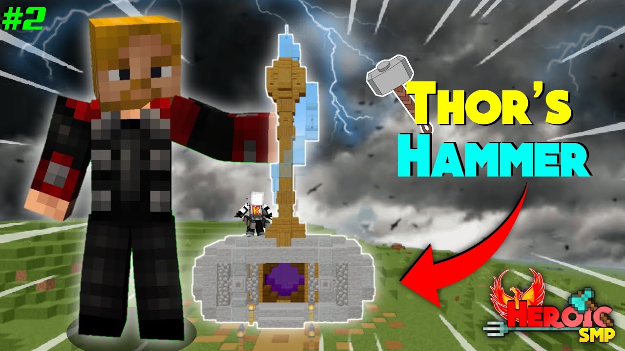 I Made An EPIC THOR'S HAMMER PORTAL In Heroic SMP || #2 - YouTube