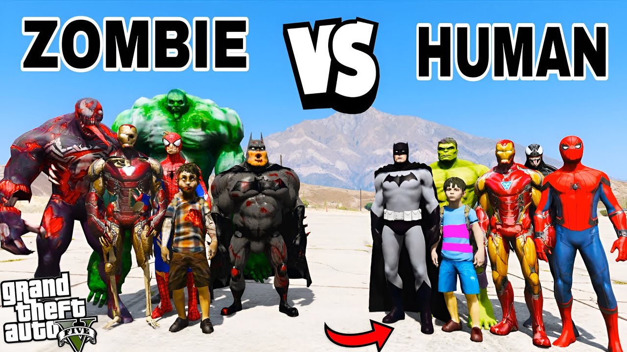 Zombie Gang Vs Human Gang Epic Battle In GTA 5! - YouTube