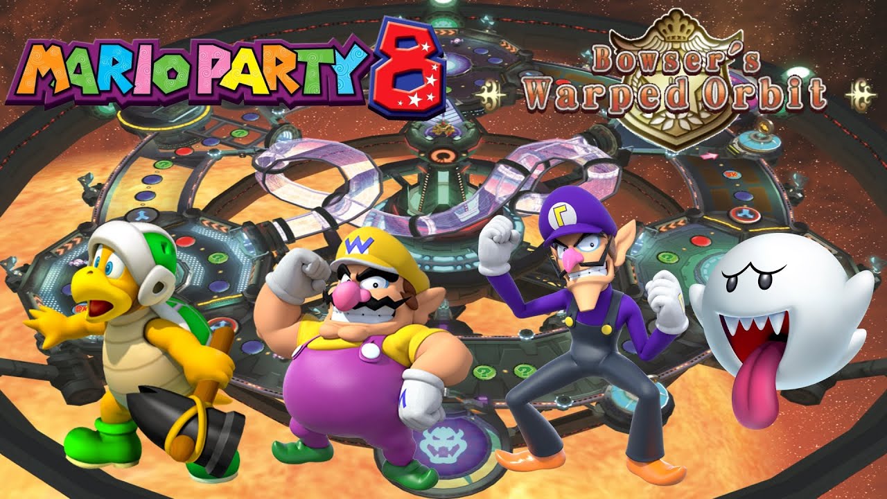 Mario Party 8 - Hammer Bro vs Wario vs Waluigi vs Boo - Bowser's Warped ...