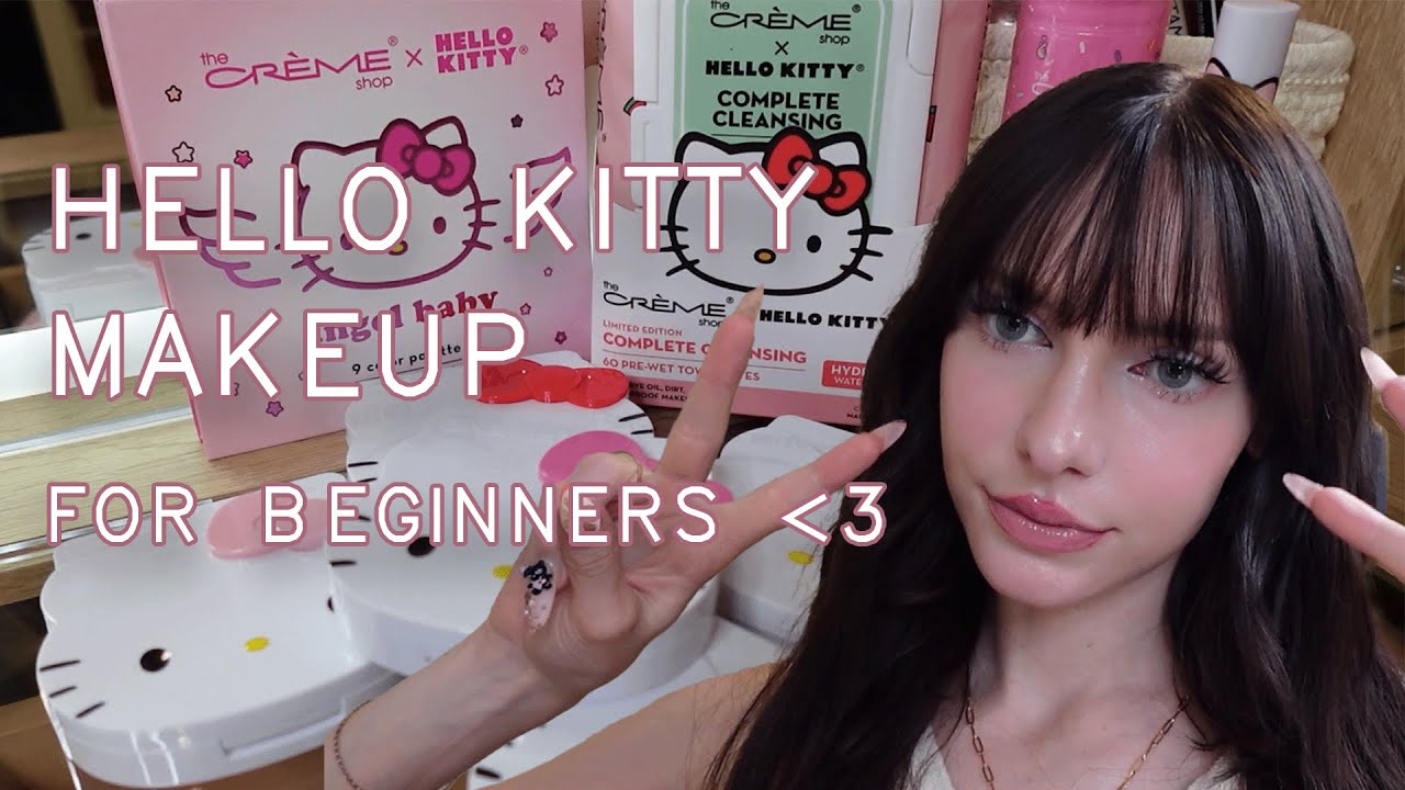 Hello Kitty Makeup Tutorial: *THE CREME SHOP* - YouTube