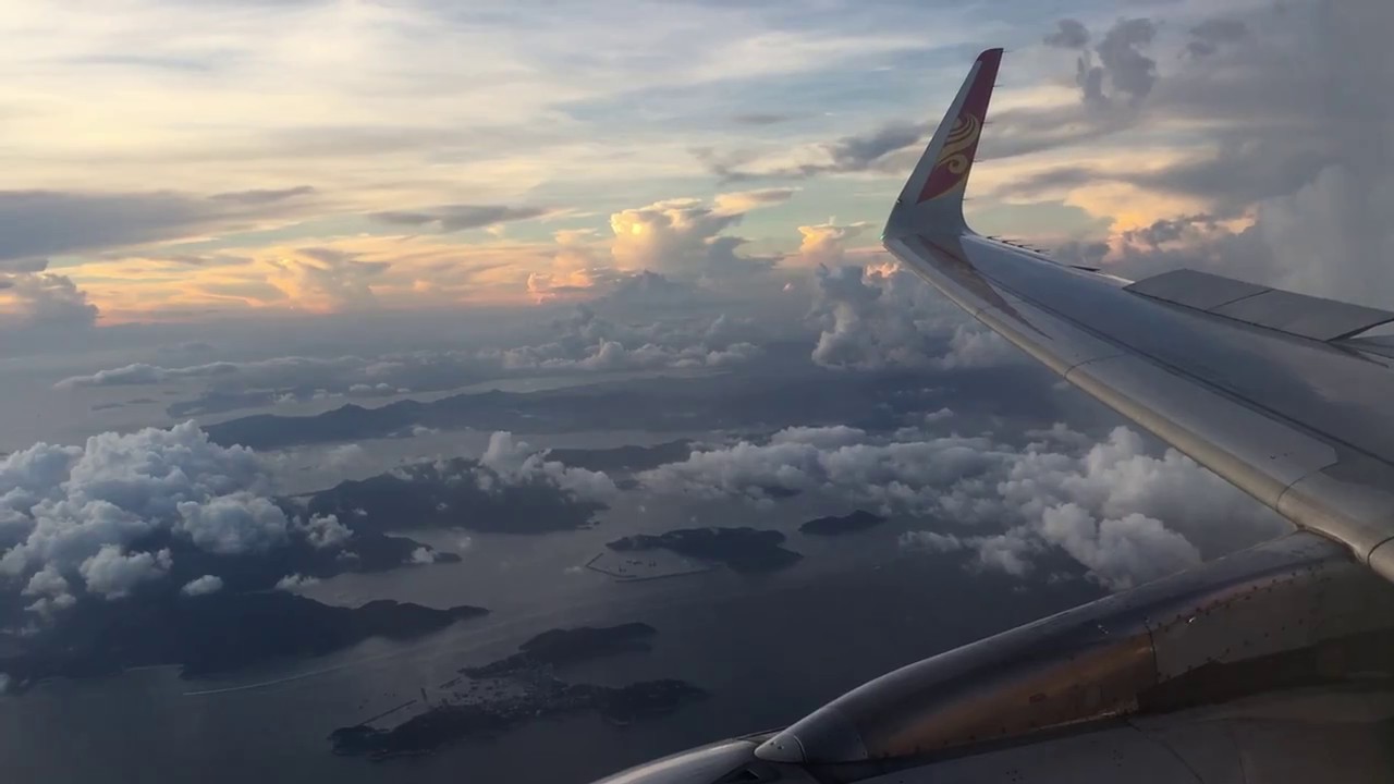 Hong Kong Airlines Airbus A320 | Beautiful Sunset Landing into Hong ...