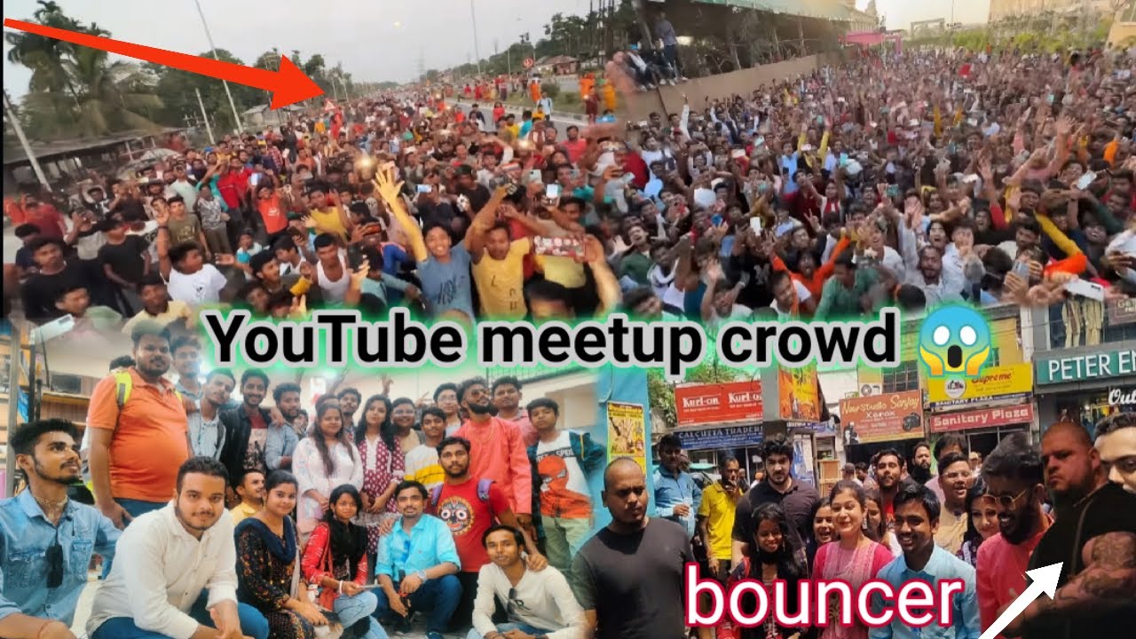 youtuber meetup crowd😱आगे देखें 🥰 Kolkata in Durgapur video infofix ...