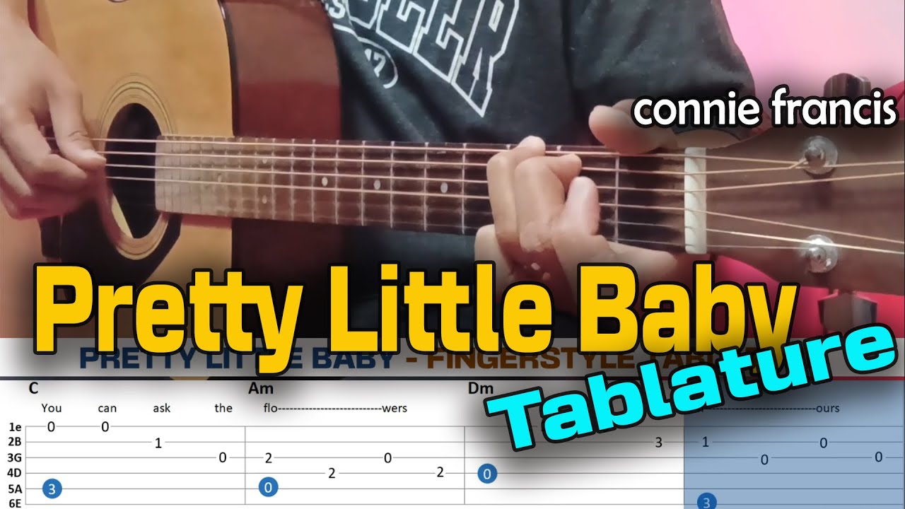 Pretty Little Baby (Simple Fingerstyle Tab) - Connie Francis 1960 - YouTube