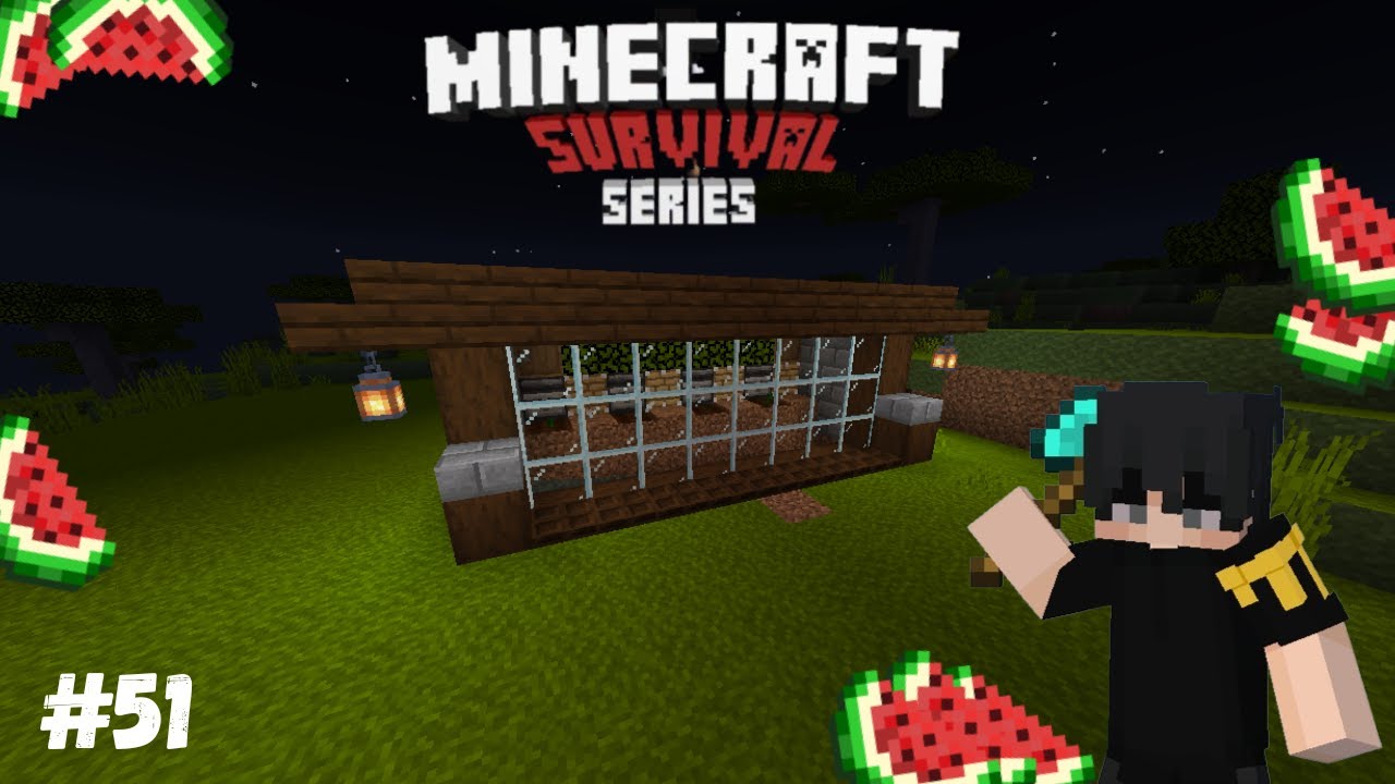 AKU MEMBUAT AUTOMATIC MELON FARM!!! - Minecraft survival series ...