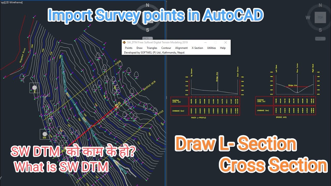 SW DTM Tutorial Import Survey Points In AutoCAD Draw L Section Cross Section In AutoCAD sw-dtm-tutorial-import-survey-points-in-autocad-draw-l-section-cross-section-in-autocad