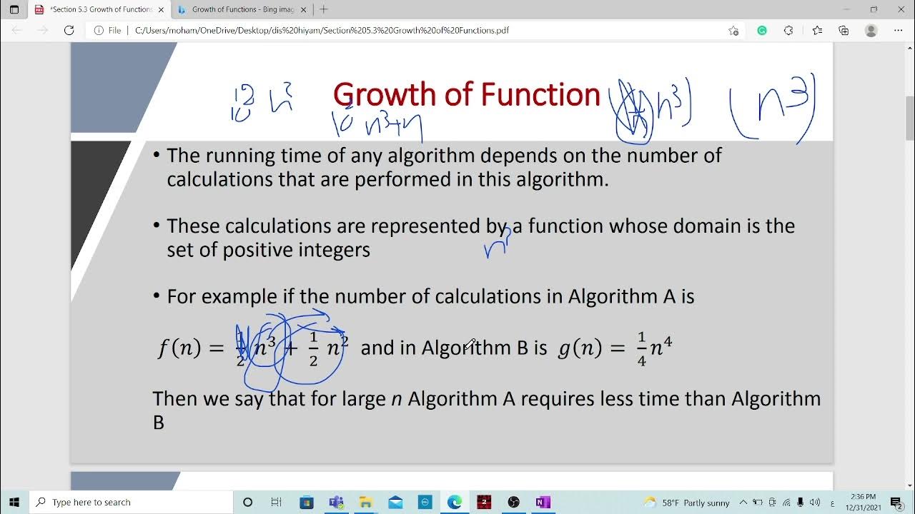 growth of functions 5.3 - YouTube